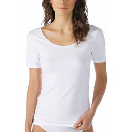 Mey Wäsche-Shirt, Kurzarm, Rundhals, uni, für Damen, weiß, 40