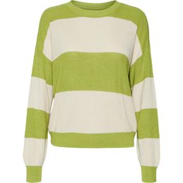 Véro Moda VERO MODA® Pullover, Rundhals, Streifen, für Damen, grün, S