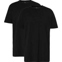 Lerros T-Shirt, 2er-Pack, Baumwolle, für Herren, schwarz, M