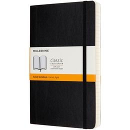 Moleskine® Notizbuch "Large erweitert", 400 Seiten, A5, liniert, Soft Cover, schwarz, schwarz