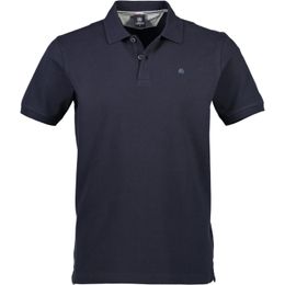 Lerros Poloshirt, Knopfleiste, Logo-Stickerei, für Herren, blau, XL