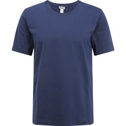 Hanro Living Shirts T-Shirt, Baumwolle, Rundhals-Ausschnitt, für Herren, blau, XXL