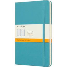 Moleskine® Notizbuch "Classic Large", A5, liniert, Hardcover, türkis