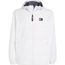 Tommy Jeans Chicago Windbreaker, Kapuze, uni, für Herren, weiß, M