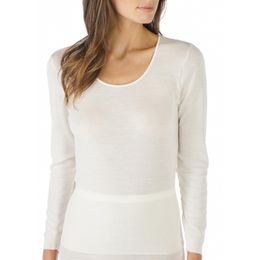 Mey Exquisite Unterhemd, Langarm, Rundhals, für Damen, weiß, 38