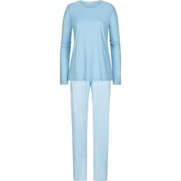 Mey Emelie Pyjama, Baumwolle, gepunktet, für Damen, blau, 38