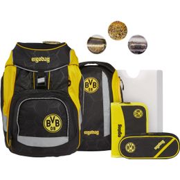 Ergobag Pack Schulrucksack-Set "Borussia Dortmund Limited Edition", 6-teilig, schwarz