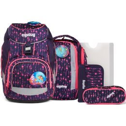 Ergobag Schulrucksack-Set Bärmuda Viereck, 6-tlg, lila