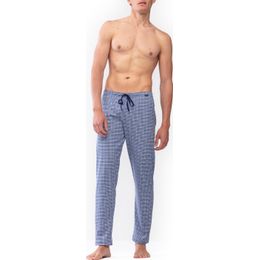 Mey Pyjama-Hose, kariert, für Herren, blau, 56