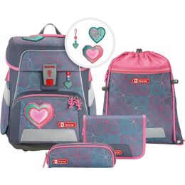 Step By Step® Schulranzen-Set Space "Glitter Heart", lila