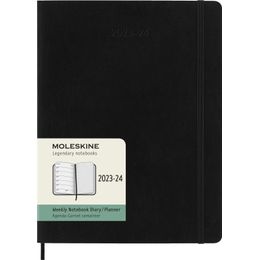 Moleskine® Wochen-Notizkalender, XL, Softcover, 2023/2024, schwarz
