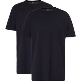 Lerros T-Shirt, 2er-Pack, Baumwolle, für Herren, blau, 3XL