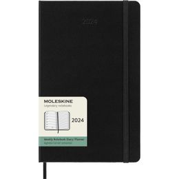 Moleskine® Wochen-Notizkalender "Large", 12 Monate, 2024, DIN A5, schwarz