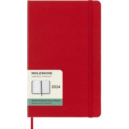 Moleskine® Wochen Notizkalender "Large", DIN A5, 2024, rot