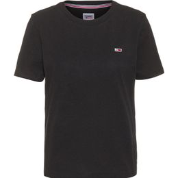 Tommy Jeans T-Shirt, Rundhals, für Damen, schwarz, M