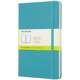 Moleskine® Notizbuch "CLassic Large", A5, blanco, Hardcover, türkis