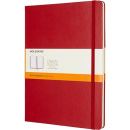 Moleskine® Notizbuch, liniert, fester Einband, rot