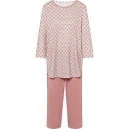Calida Lovely Nights Capri-Pyjama, Single-Jersey, ornamental, für Damen, rosa, M