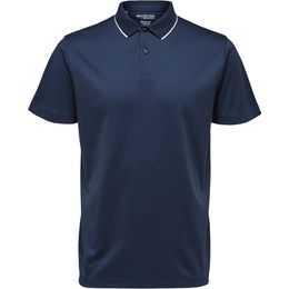Selected Poloshirt, Kurzarm, für Herren, blau, XXL