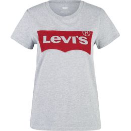 Levi's Levi's® T-Shirt, Logo-Print, Rundhals, casual, für Damen, grau, XL