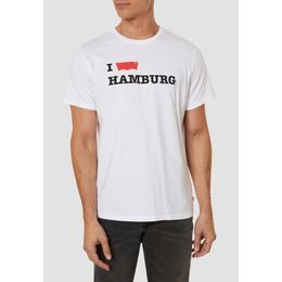 Levi's Levi's® Destination Levi Hamburg T-Shirt, Baumwolle, Rundhals, für Herren, weiß, L