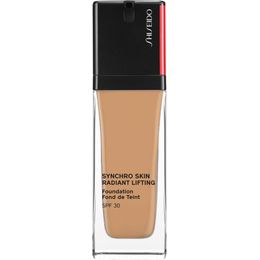 Shiseido Synchro Skin Radiant Lifting Foundation Spf 30, Gesichts Make-up, foundation, Fluid, beige (350 MAPLE), strahlend/wasserfest/langanhaltend, Deckkraft: Mittel bis Hoch,