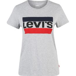 Levi's Levi's® T-Shirt, Logo-Print, Rundhals-Ausschnitt, für Damen, grau, XS