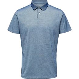 Selected Poloshirt, Kurzarm, für Herren, blau, M