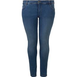 Tom Tailor Plus Jeans, Skinny Fit, Five-Pocket-Design, große Größen, für Damen, blau, 50