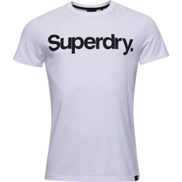 Superdry. T-Shirt, Rundhals, Logo-Print, für Herren, weiß, S