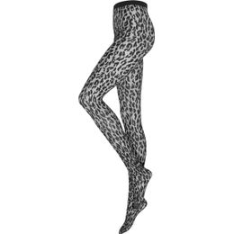 Wolford Josey Feinstrumpfhose, Animal-Print, transparent, für Damen, schwarz, S