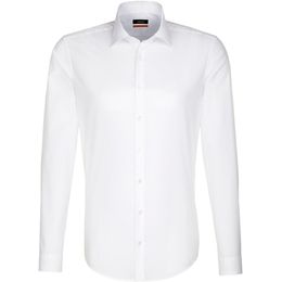 Seidensticker Business-Hemd, Slim-Fit, Kent-Kragen, für Herren, weiß, 37