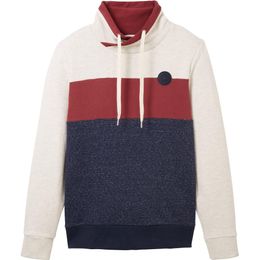 Tom Tailor Sweatshirt, Stehkragen, für Herren, beige, M