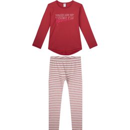 Sanetta Schlafanzug, Bio-Baumwolle, für Kinder, rot, 152