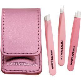 Tweezerman® Mini Pinzetten Set, 3-tlg., pink
