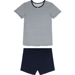 Sanetta Schlafanzug, 2-Teilig, Rundhals-Ausschnitt, für Kinder, blau, 176