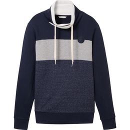 Tom Tailor Sweatshirt, Stehkragen, für Herren, blau, M