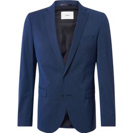 s.Oliver BLACK LABEL Sakko, Slim Fit, Reverskragen, für Herren, blau, 106