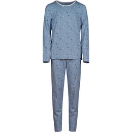 Skiny® Schlafanzug, Print, für Kinder, blau, 140
