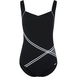 Sunflair® Badeanzug, Streifen, für Damen, schwarz, 50