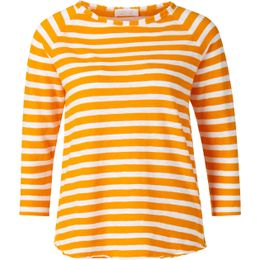 Rich & Royal rich&royal T-Shirt, Rundhals-Ausschnitt, für Damen, orange, XS