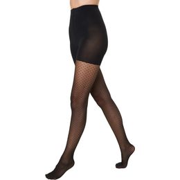 Wolford Feinstrumpfhose, Punkte, für Damen, schwarz, L