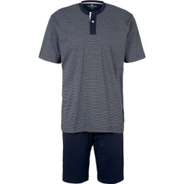 Tom Tailor Schlafanzug, Streifen, für Herren, blau, XL