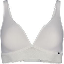 Skiny® Every Day in Micro Triangel-BH, bügellos, Spitze, atmungsaktiv, für Damen, weiß, 85A