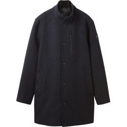 Tom Tailor Mantel, Reißverschlusstasche, Stehkragen, für Herren, blau, XL