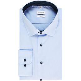 Seidensticker Smart Essentials Businesshemd, Shaped Fit, 1/1 Arm, bügelfrei, für Herren, blau, 41