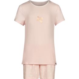 Skiny® Schlafanzug, einfarbig, für Kinder, rosa, 164