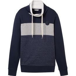 Tom Tailor Sweatshirt, Stehkragen, für Herren, blau, XXL