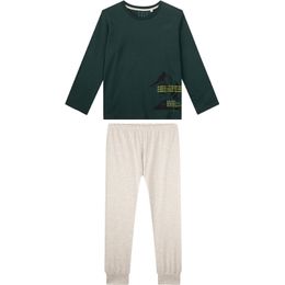 Sanetta Schlafanzug, Bio-Baumwolle, für Kinder, grün, 152