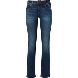 Tom Tailor Alexa Jeans, Straight Fit, Used-Optik, für Damen, blau, W31/L32
